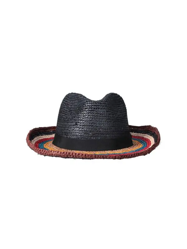 Paul Smith Signature Stripe Raffia Trilby - Multi