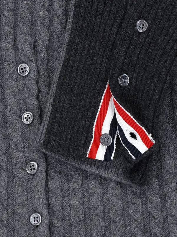 Stone Island Thom Browne Virgin Wool Polo - Gray