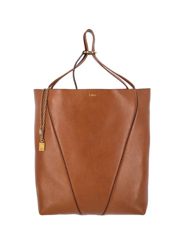 Chloé Spin Large Tote - Brown