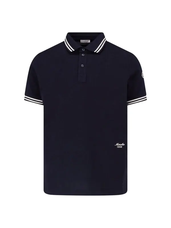 Moncler Logo Polo - Blue
