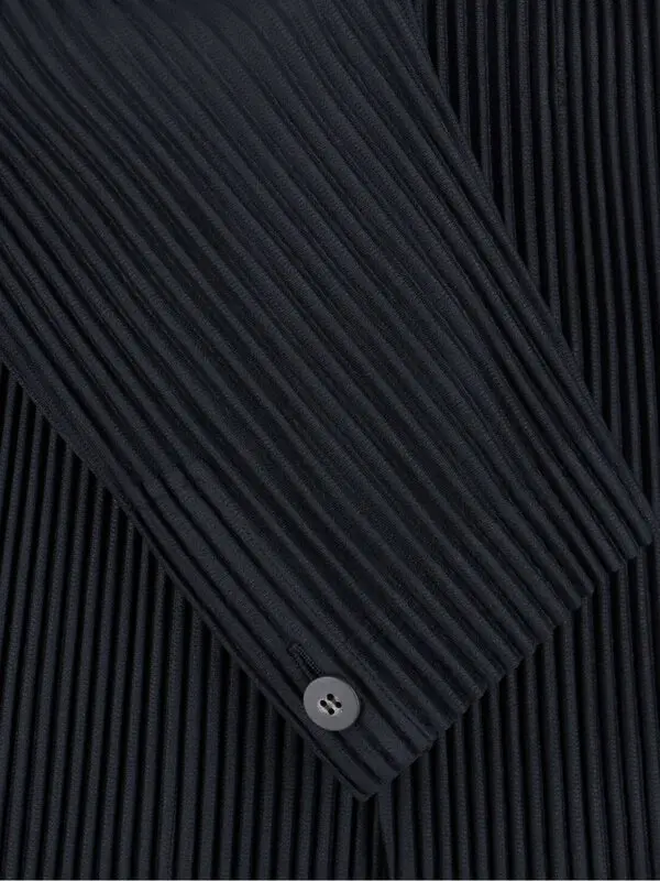 HOMME PLISSE Pleated Single-breasted Blazer
