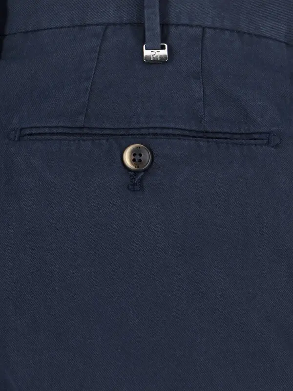 PT TORINO Cotton Blend Trousers - Blue