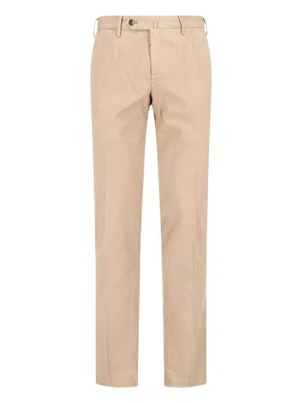PT TORINO Cotton Blend Trousers - Brown