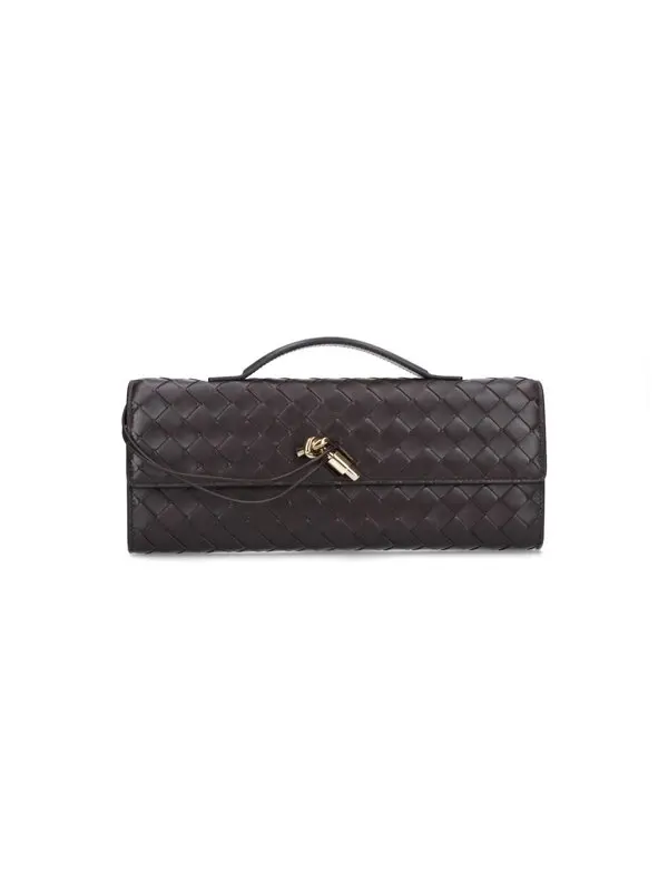 Bottega Veneta Andiamo" Clutch - Brown