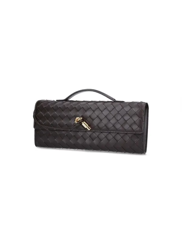 Bottega Veneta Andiamo" Clutch - Brown