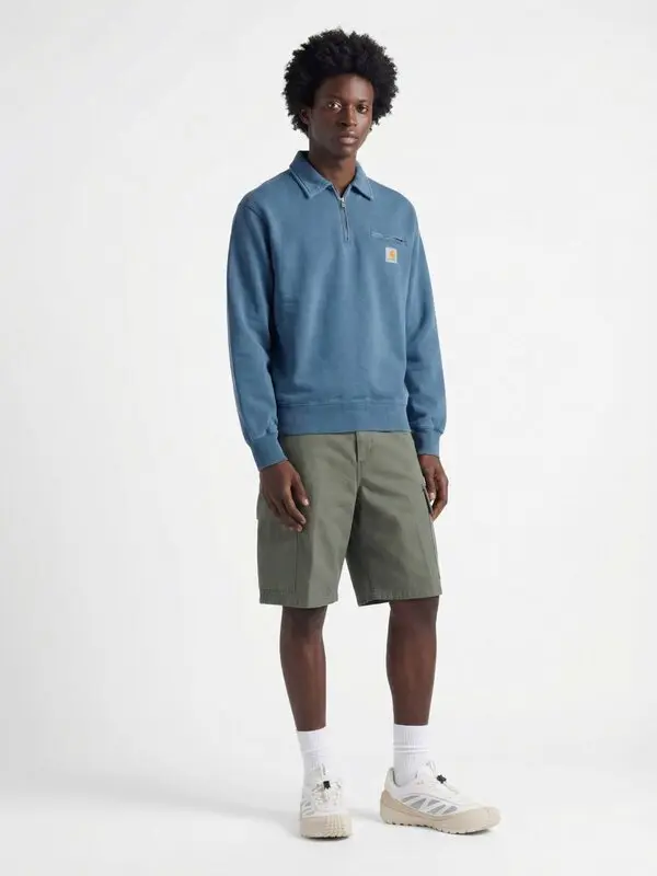 Carhartt Work In Progress Half Zip Detroit Sweatshirt - Blue