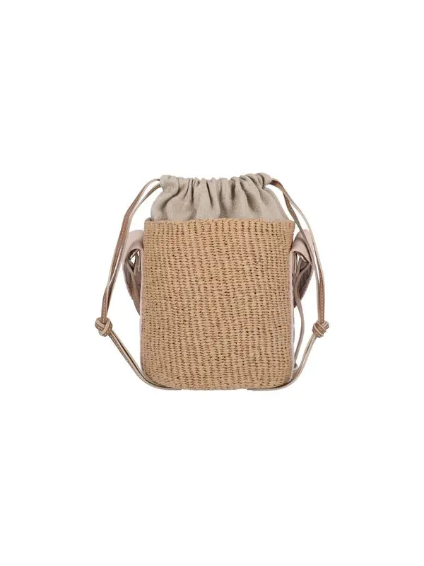 Chloé Small "woody" Bucket Bag - Beige