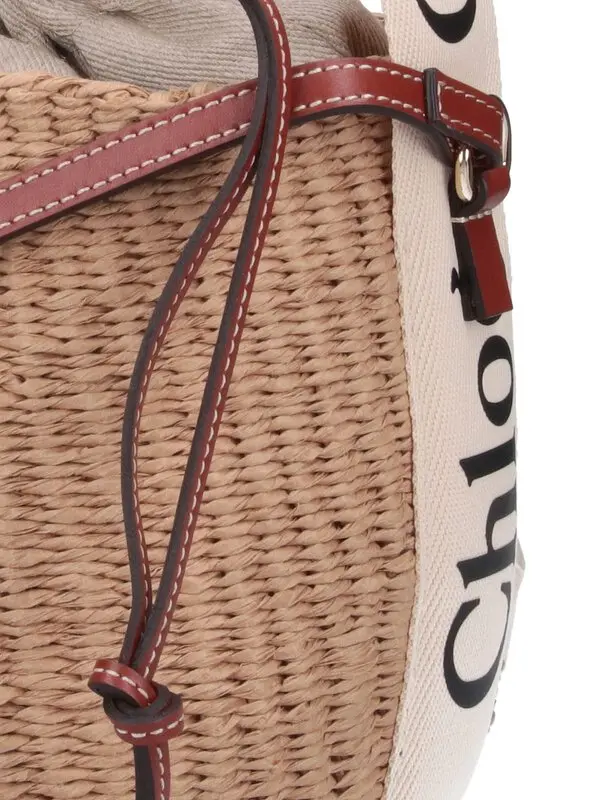 Chloé Small Bucket Bag Woody - White