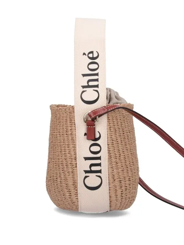 Chloé Small Bucket Bag Woody - White