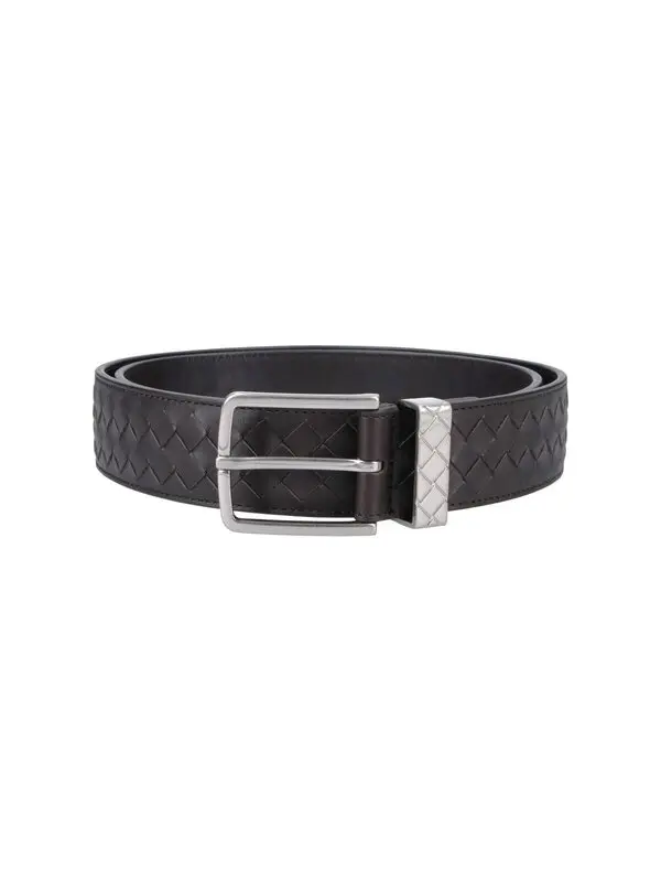 Bottega Veneta Intrecciato Belt - Brown