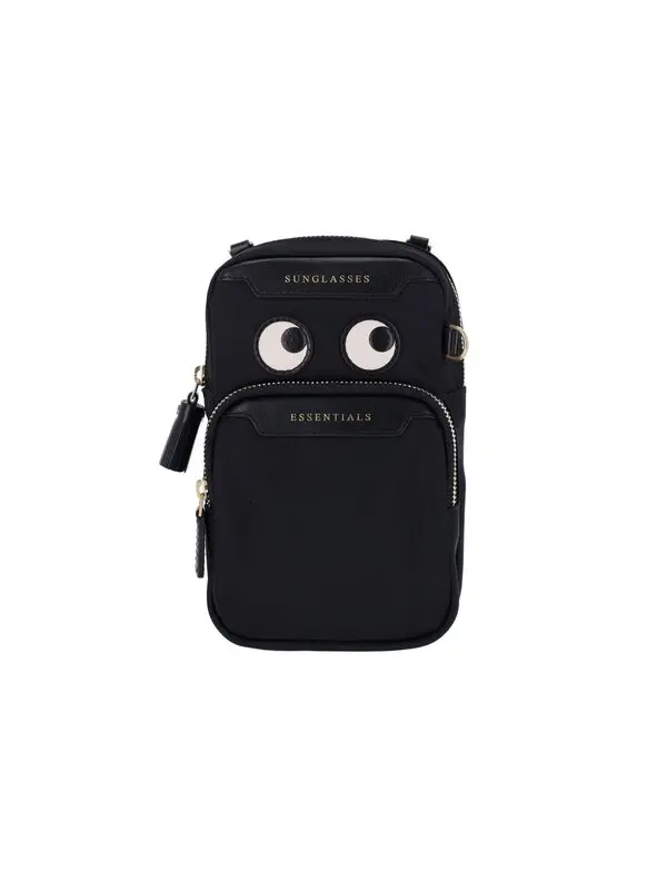 ANYA HINDMARCH Logo Essentials Shoulder Bag - Black