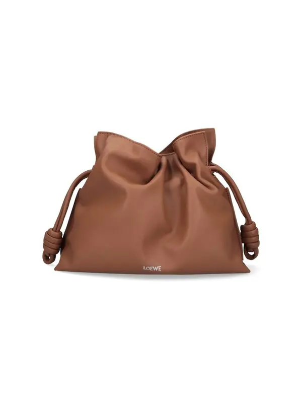 Loewe Medium Flamenco Clutch Bag - Brown