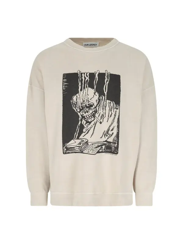 Our Legacy Angry Fan Mail Sweatshirt - Beige