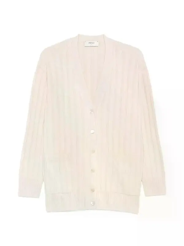Fendi Ribbed Pocket Cardigan