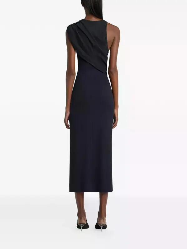 COURREGES Asymmetric Neck Midi Dress