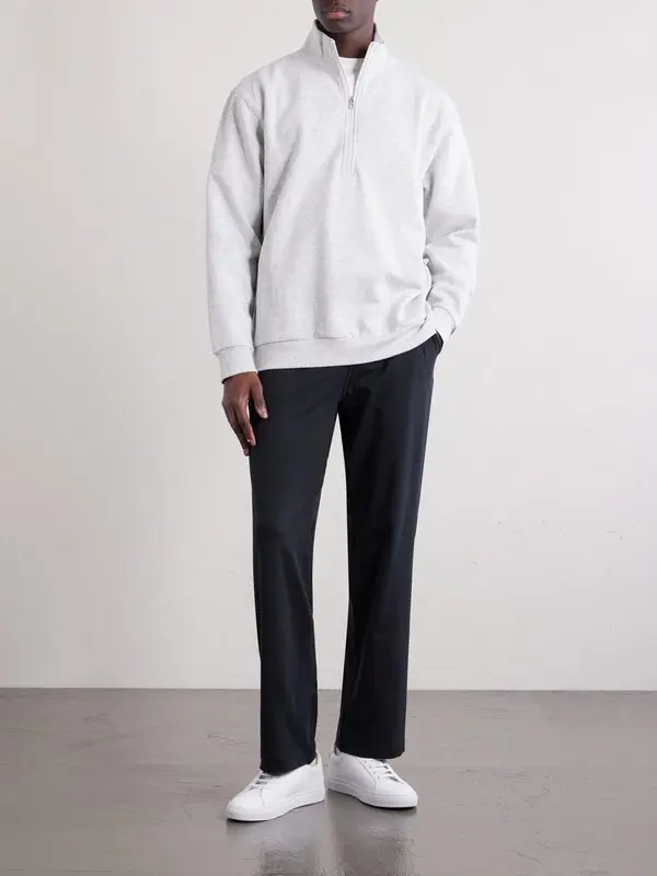 Lululemon Steady State Cotton-blend Jersey Half-zip Sweatshirt
