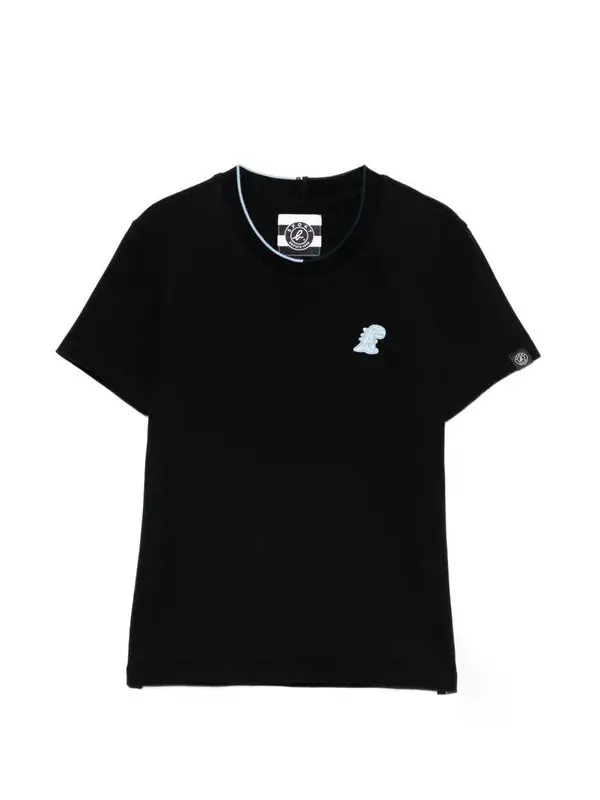 AGNES B. Logo-embroidered Round Neck T-shirt