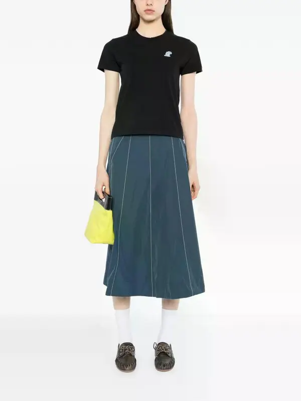 AGNES B. Logo-embroidered Round Neck T-shirt
