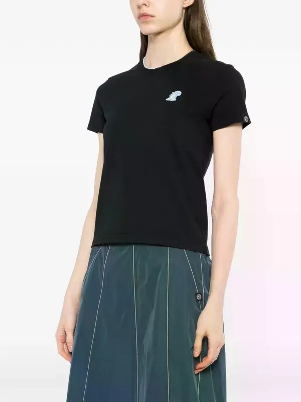 AGNES B. Logo-embroidered Round Neck T-shirt