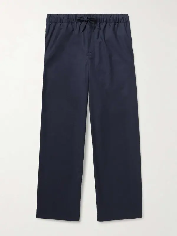 Frescobol Carioca Luan Straight-leg Wool Trousers - Navy