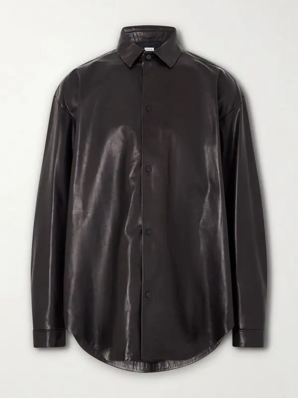 Fear Of God Leather Jacket - Brown