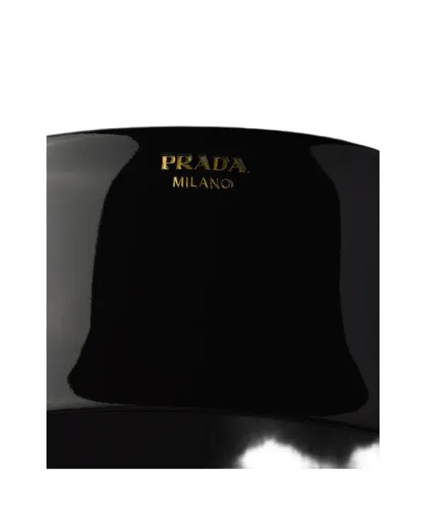 Prada Patent Leather Slides - Black