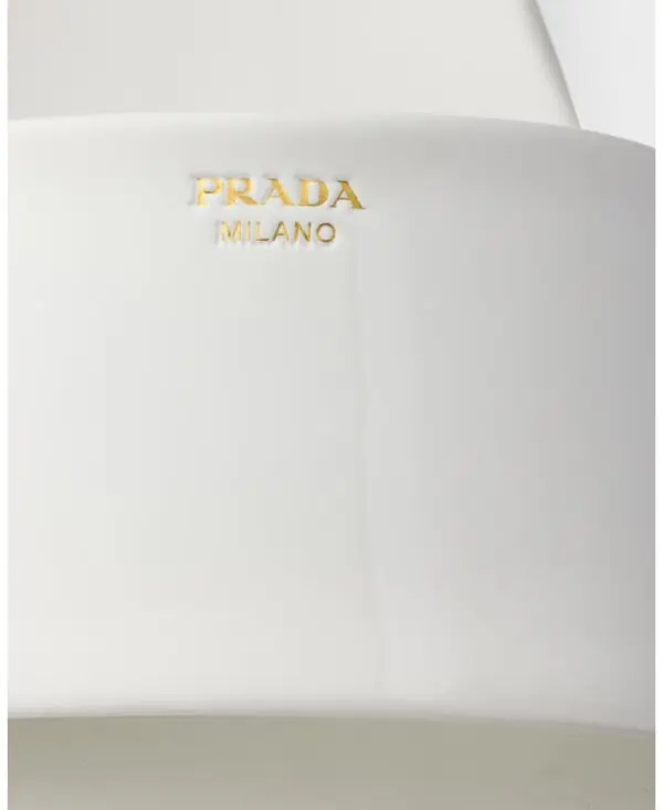 Prada Patent Leather Slides - White