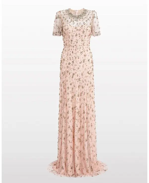 Jenny Packham Ambiance Beaded Maxi Gown - Sugar