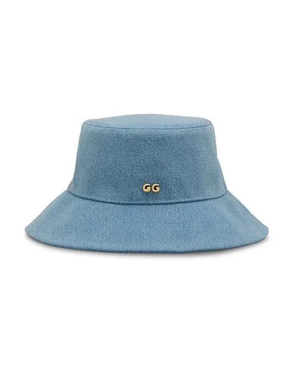 Cult Gaia Maddie Denim Bucket Hat - Vintage Blue