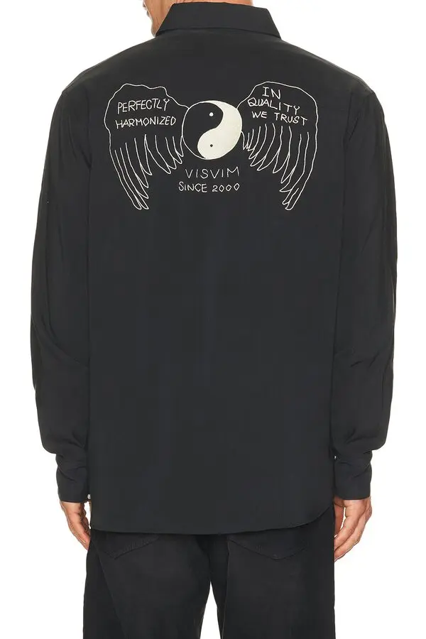 Visvim Four Corners Long Sleeve Shirt - Black