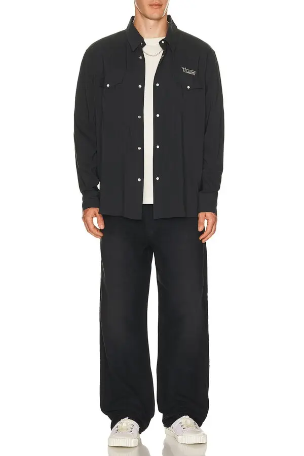 Visvim Four Corners Long Sleeve Shirt - Black