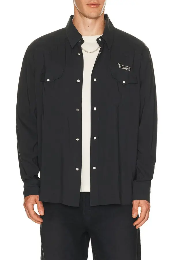 Visvim Four Corners Long Sleeve Shirt - Black