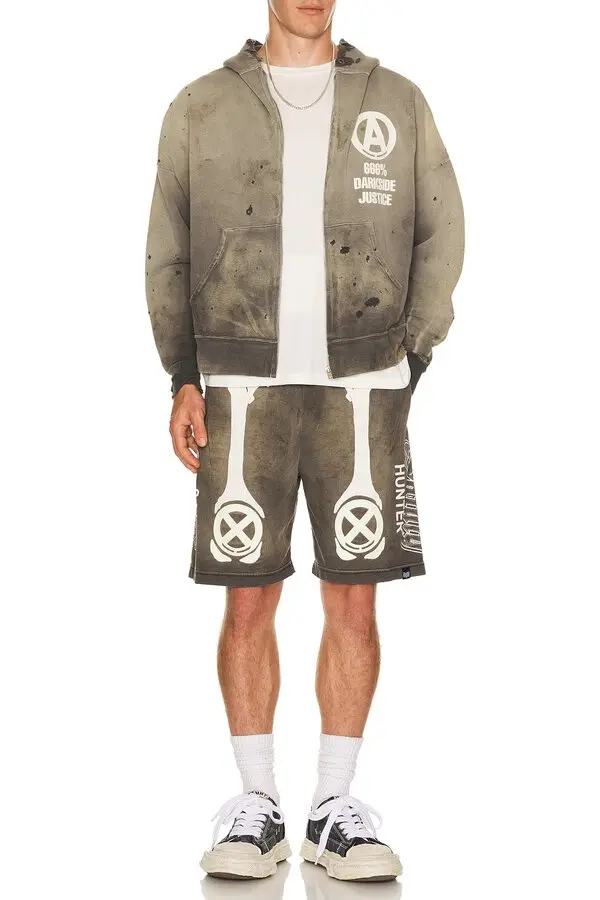 Saint Mxxxxxx Hunter X Bounty Hunter Full Zip Hoodie - Charcoal 
