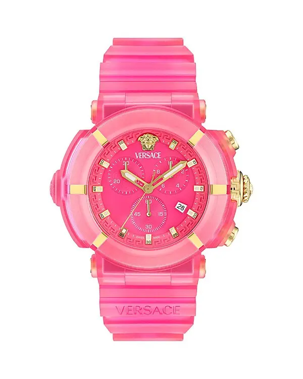 Versace Real Active Chronograph, 45mm - Pink
