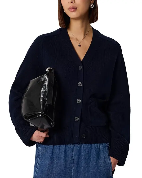 Whistles Cotton Pocket Cardigan