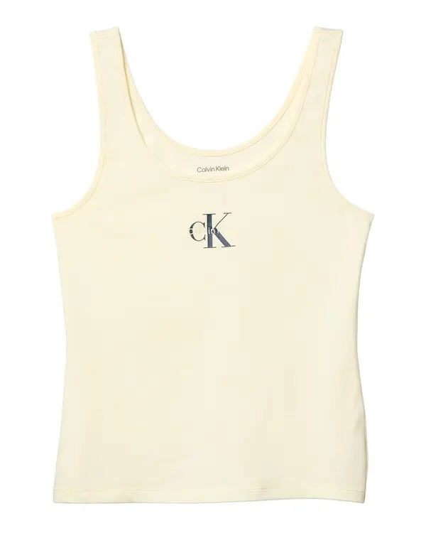 Calvin Klein Cotton Blend Stretch Lounge Tank - Pear