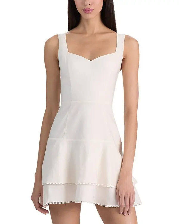 Alice + Olivia Miriam Mini Dress - Off White
