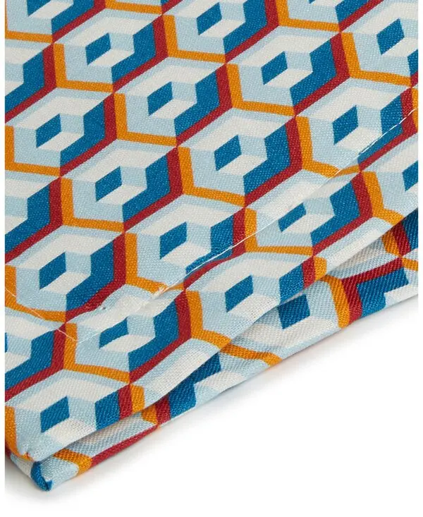 La DoubleJ Placemats, Set Of 2 14" X 18 - Cubi Blue