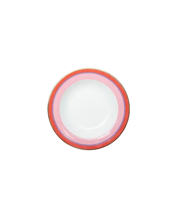 La DoubleJ Soup Plates, Set Of 2 9" X 9 - Rainbow Pink