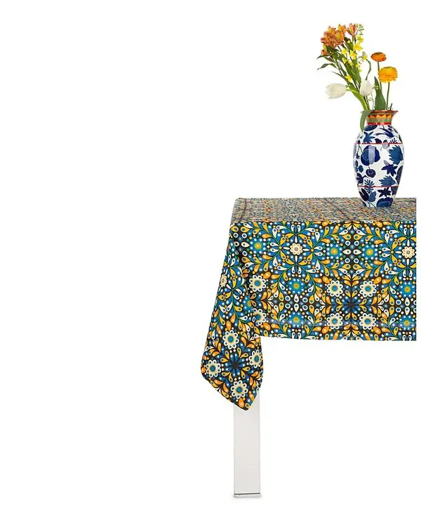 La DoubleJ Large Tablecloth, 71" X 138 - Confetti Blue