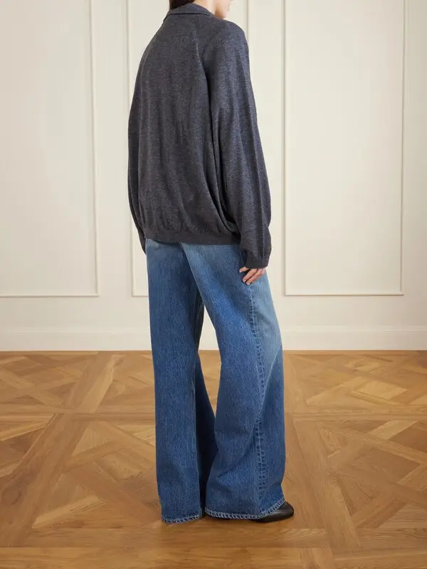 THE FRANKIE SHOP Baxe Knitted Wool-blend Zip-up Cardigan