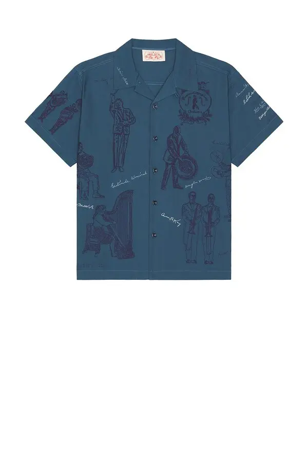 SAMUEL ZELIG Orchestra Camp Shirt In Blue