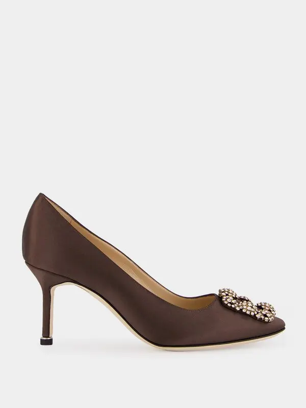 Manolo Blahnik Hangisi Pumps - Brown