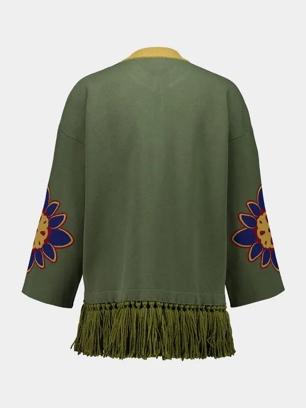 PAULA Jacquard Sweater With Fringes