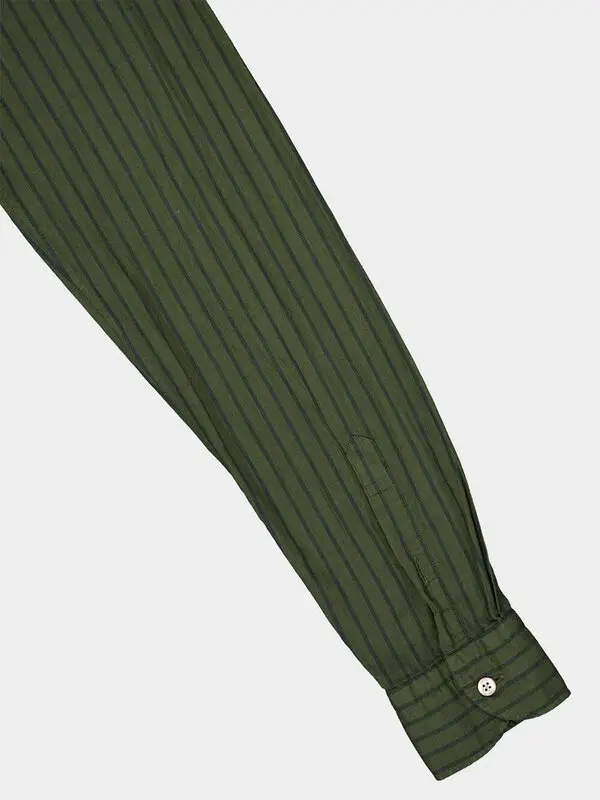 Boglioli Striped Linen Shirt - Green