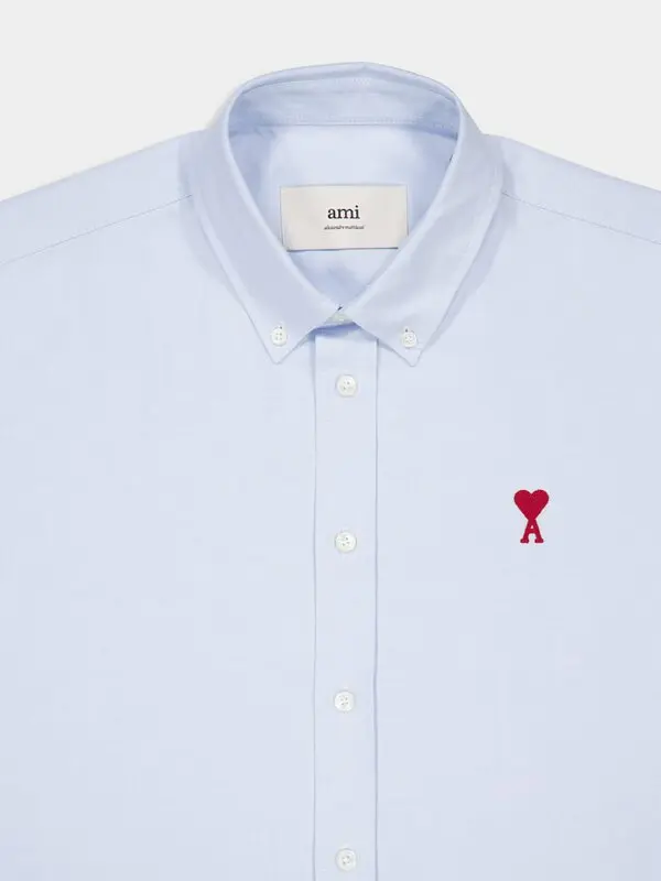 AMI Paris De Coeur Button-down Shirt - Blue