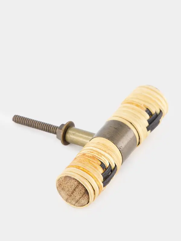 Madam Stoltz Rattan And Iron Door Handle