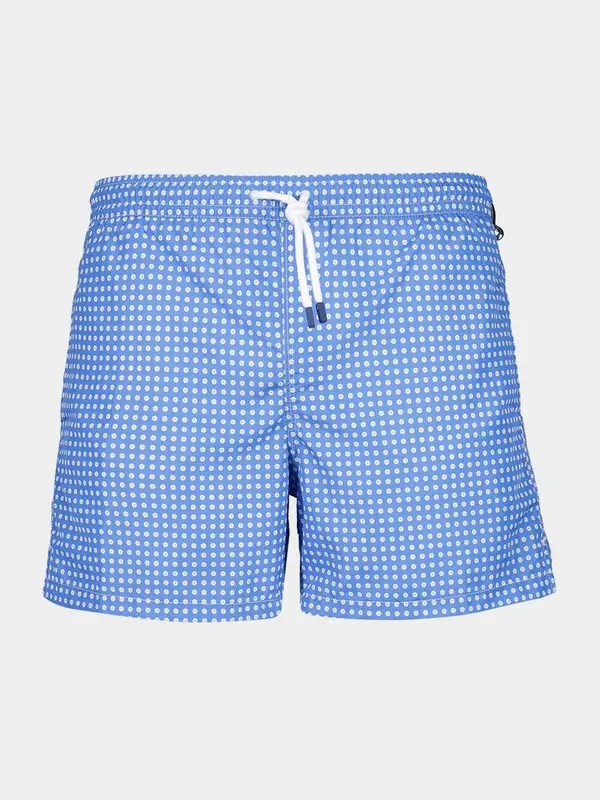 Fedeli Madeira Dotted Swim Trunks - Blue