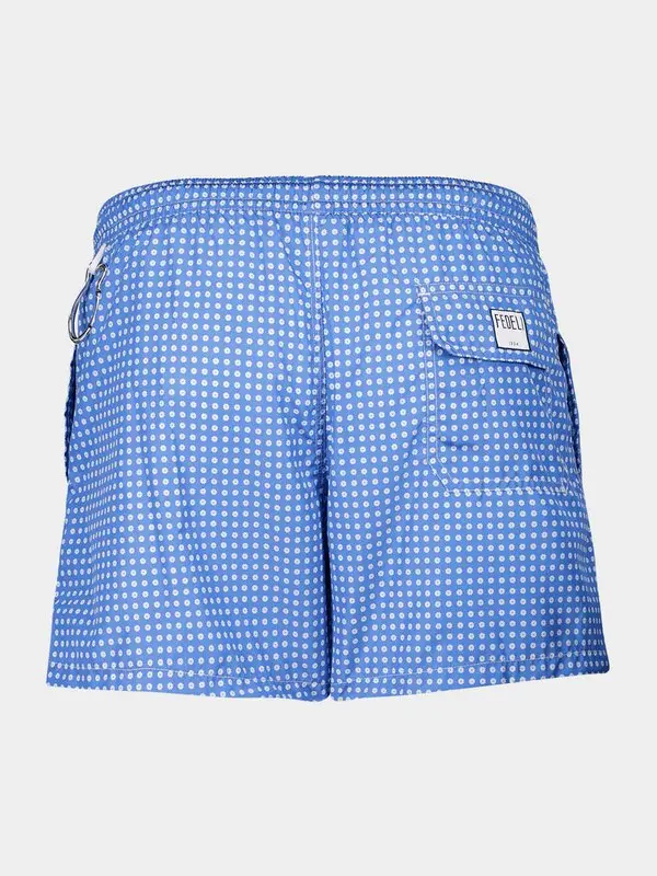 Fedeli Dotted Swim Trunks - Blue