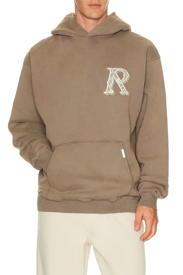 REPRESENT Western Initial Hoodie - Dusty Brown